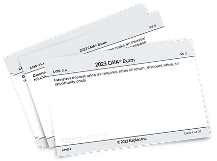 CAIA Level 1 Study Materials: Flashcard - Kaplan Schweser at Top Finan